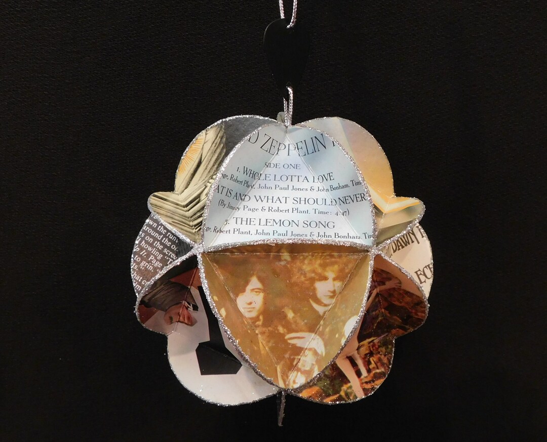 Led Zeppelin Album Cover Ornament Made of Record Jackets - Recycled ...