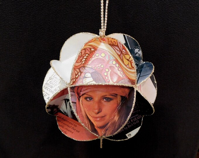 Barbra Streisand Album Cover Ornament Made of Repurposed Record Jackets ...