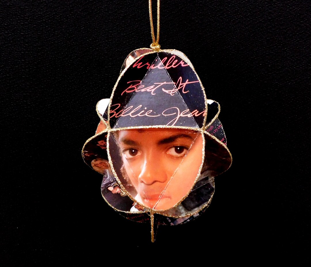 Michael Jackson Album Cover Ornament Made From Repurposed Record ...