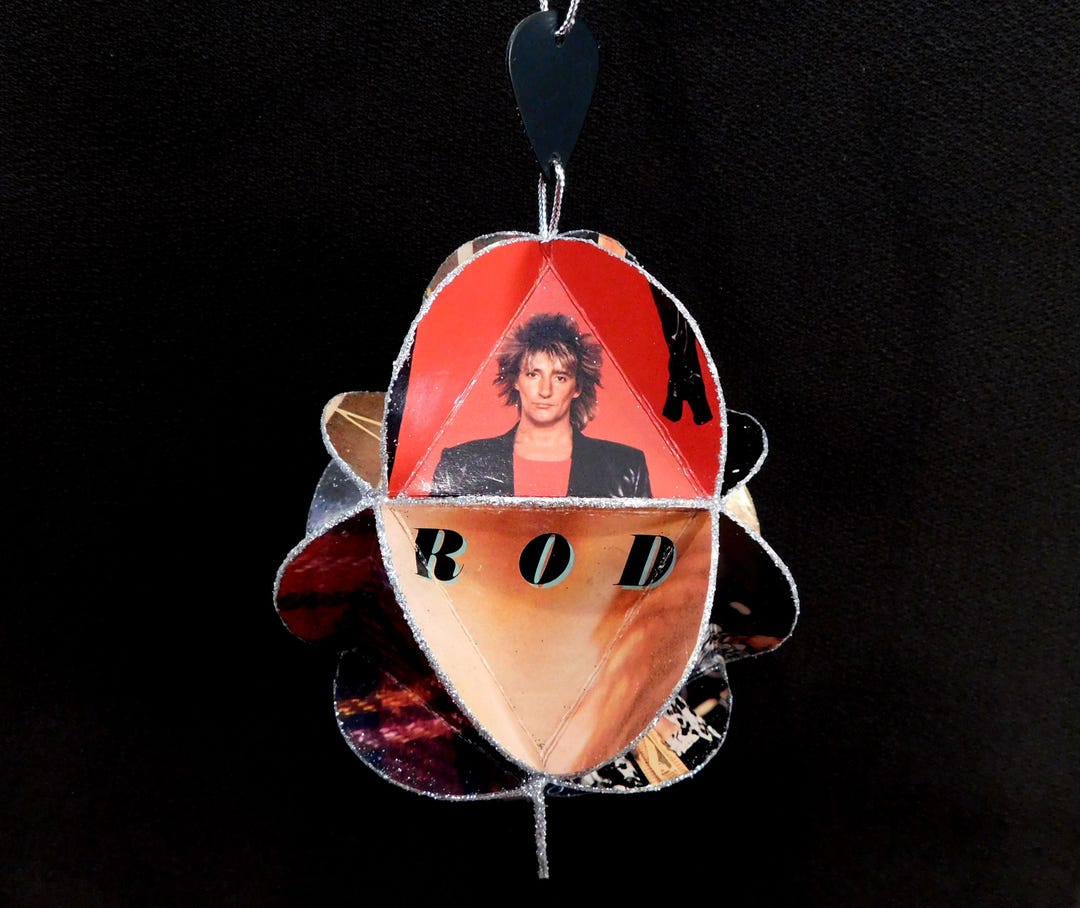 Rod Stewart Album Cover Ornament Made From Record Jackets - Recycled ...
