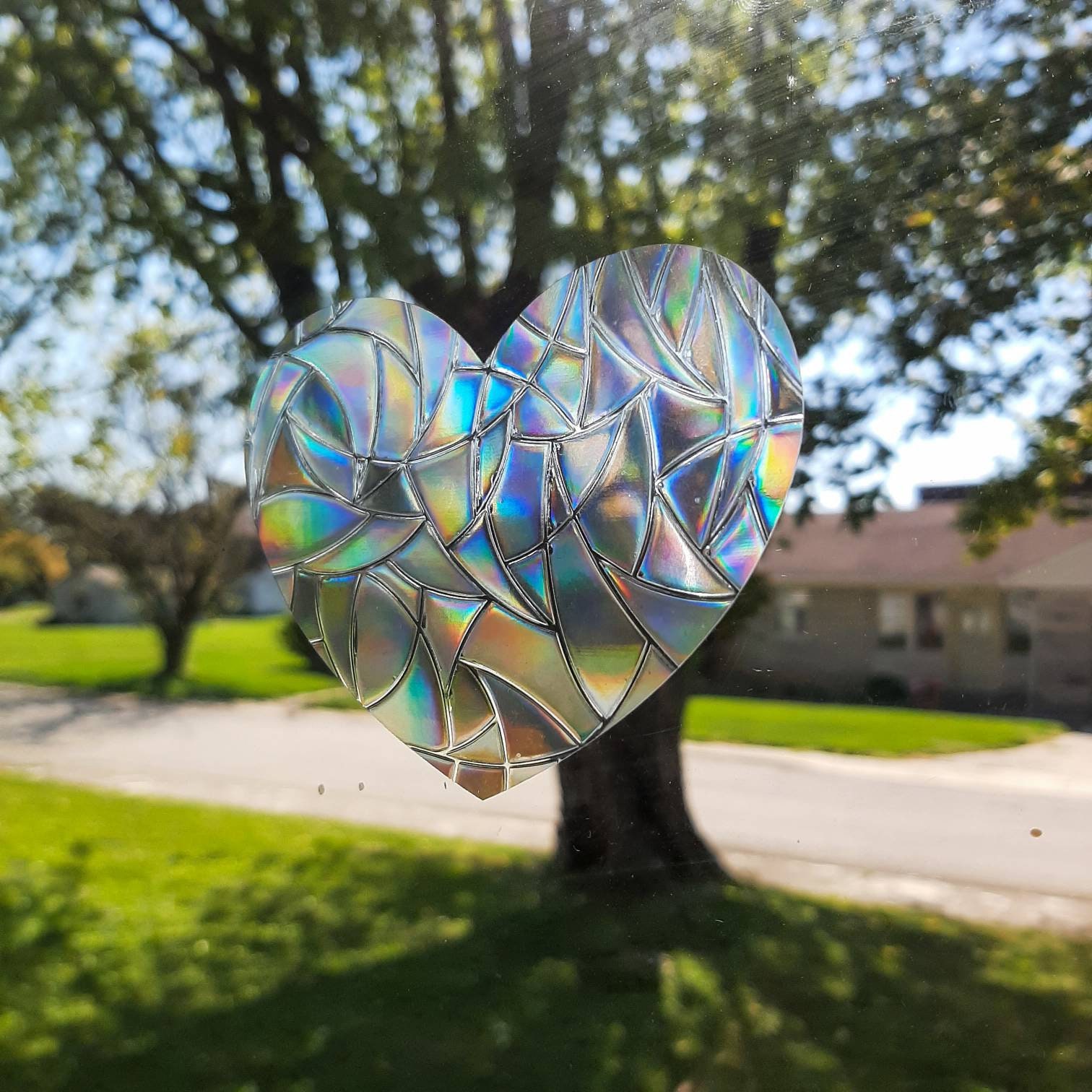15 Heart Window Clings, Reusable Translucent Window Decoration ...