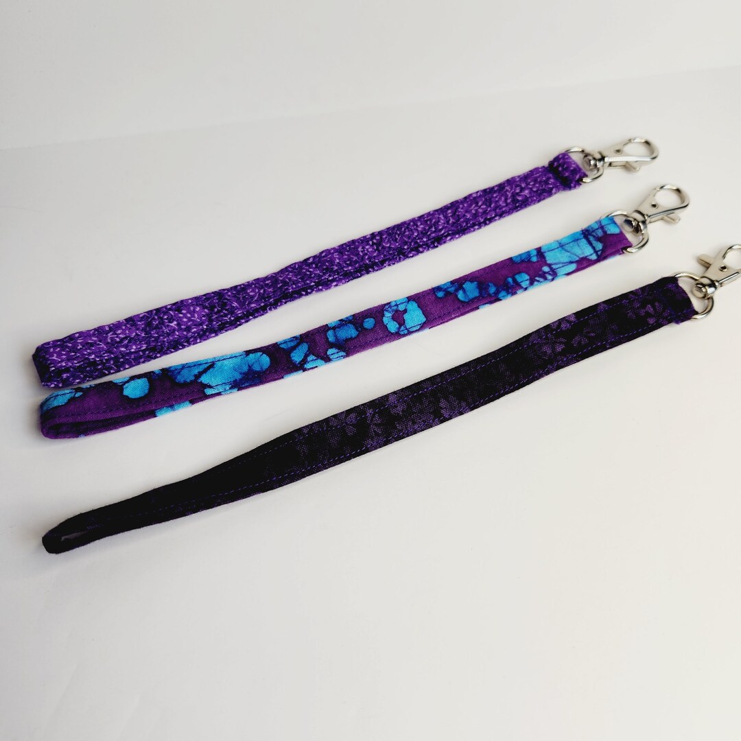 Purple Keychain Wrist Strap, Wallet Purse Lanyard Hands Free Strap With ...