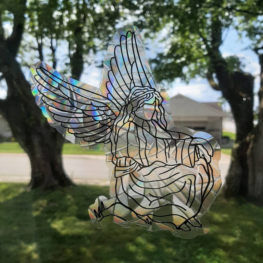 Angel Suncatcher, Guardian Angel Memorial Keepsake, Reusable Static ...