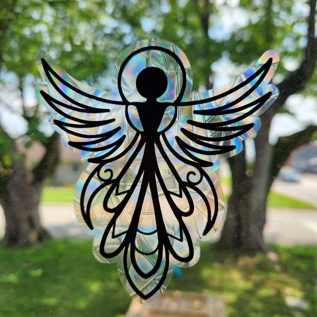Angel Suncatcher, Baby Angel Memorial Keepsake, Reusable Static Cling ...