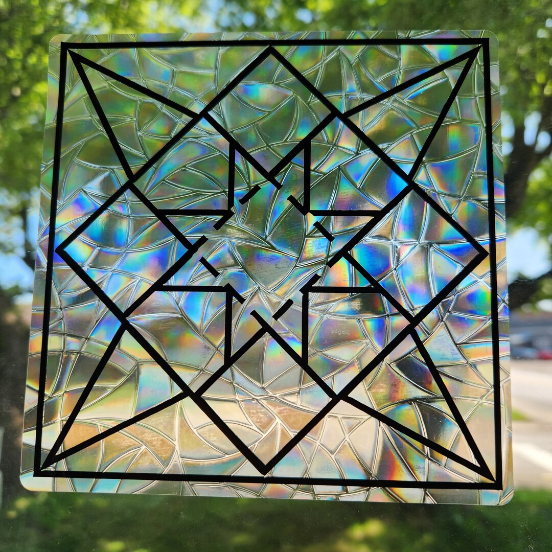 Skyrocket Quilt Block Suncatcher, Reusable Static Cling Window ...
