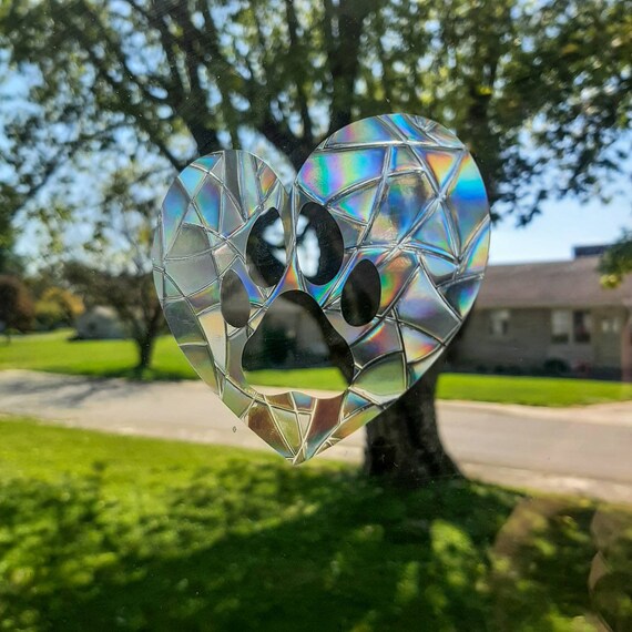 Heart Dog Paw Window Cling Reusable Vinyl Window Decoration - Etsy