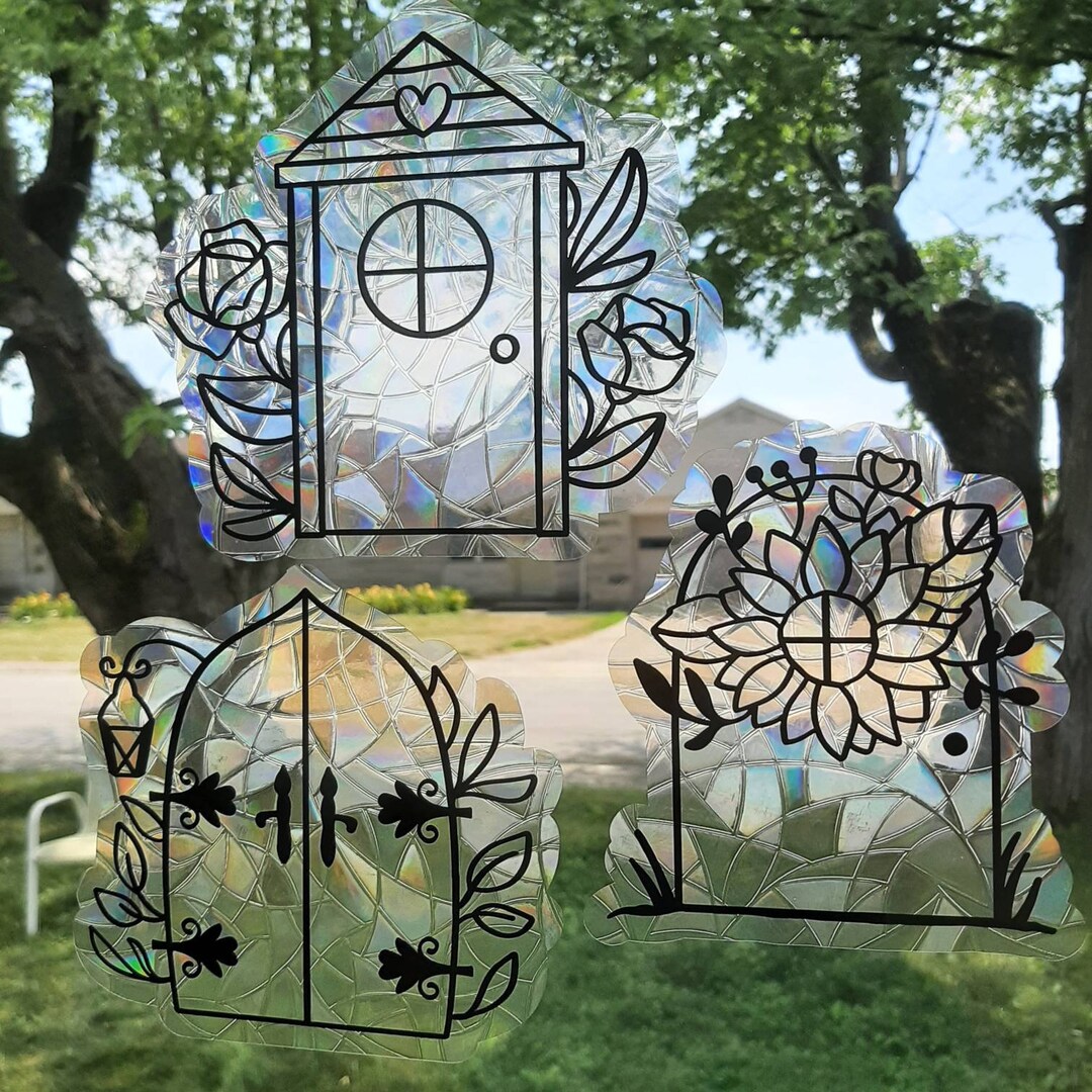 Princess Fairy Door Suncatcher, Reusable Static Cling Window Decoration ...