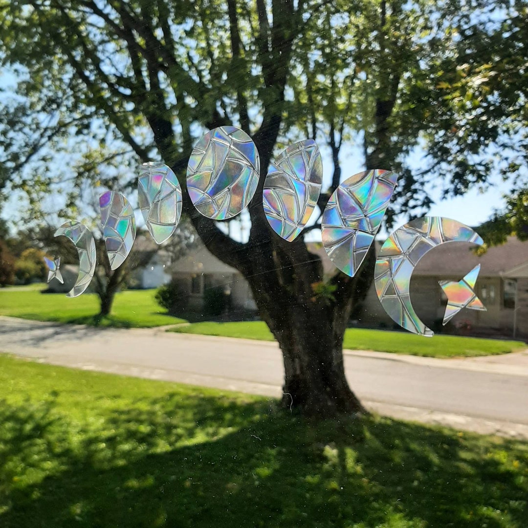 Moon Phases Window Cling Set, Reusable Vinyl Window Decoration, Phases ...