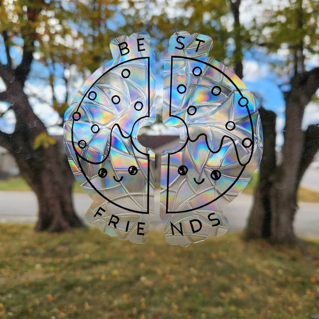 Donut Best Friends Suncatcher, Reusable Static Cling Window Decoration ...