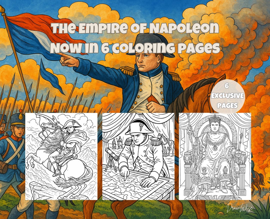 Napoleon Coloring Pages - Historical Art Prints - Printable Napoleon ...