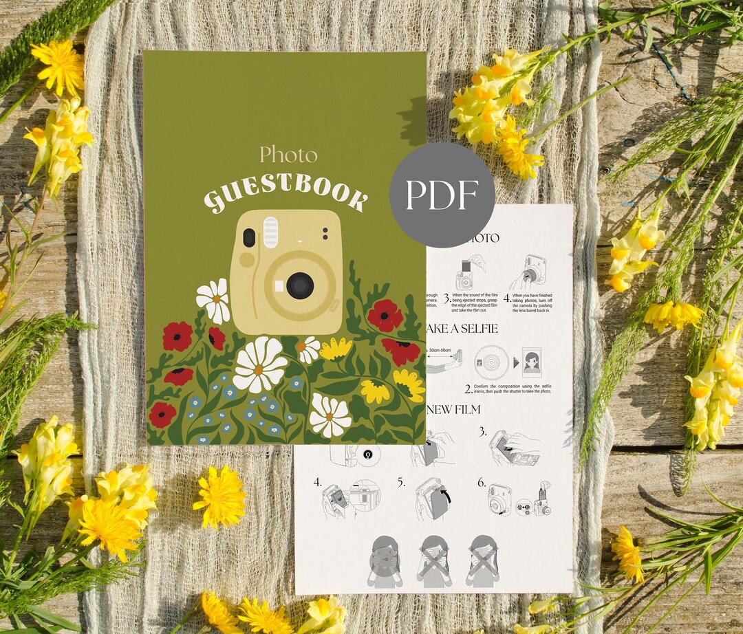 Instax Guest Book Sign Poster Instruction INSTAX PDF Wedding Decor Baby ...