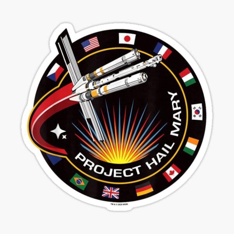 Project Hail Mary Mission Patch Sticker, Amaze Sticker, Rocky Sticker ...
