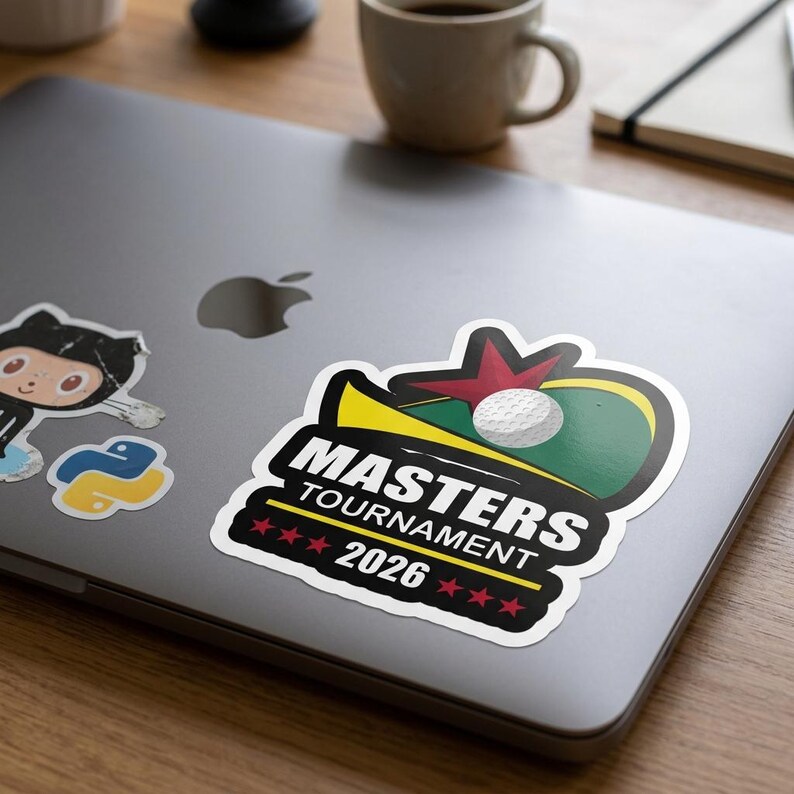 Masters Tournament 2026 Sticker, Golf Ball and Star Vinyl Decal ...