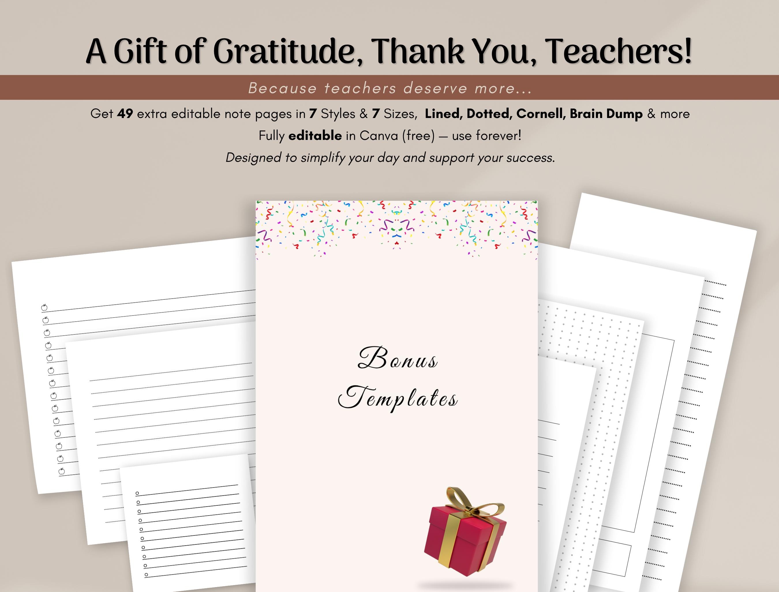 140 Personalized Teacher Notepad, Teacher Appreciation Gift ...