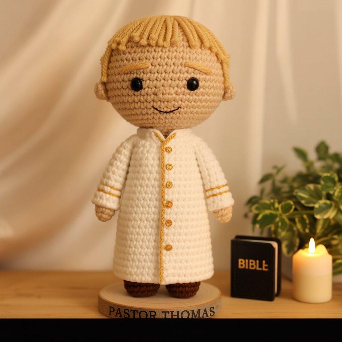 Look Alike Crochet Pastor or Priest Doll – Custom Handmade Gift for ...