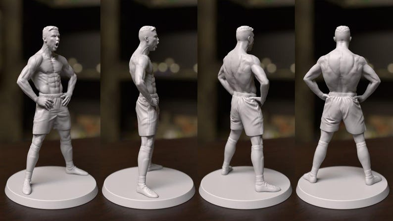 Cristiano Ronaldo 3D Model : Ronaldo STL File , Football 3D Model ...