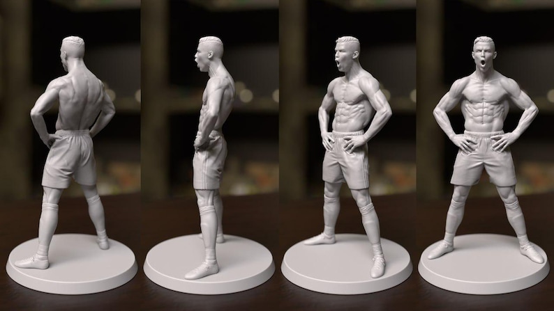 Cristiano Ronaldo 3D Model Ronaldo STL File , Football 3D Model ...