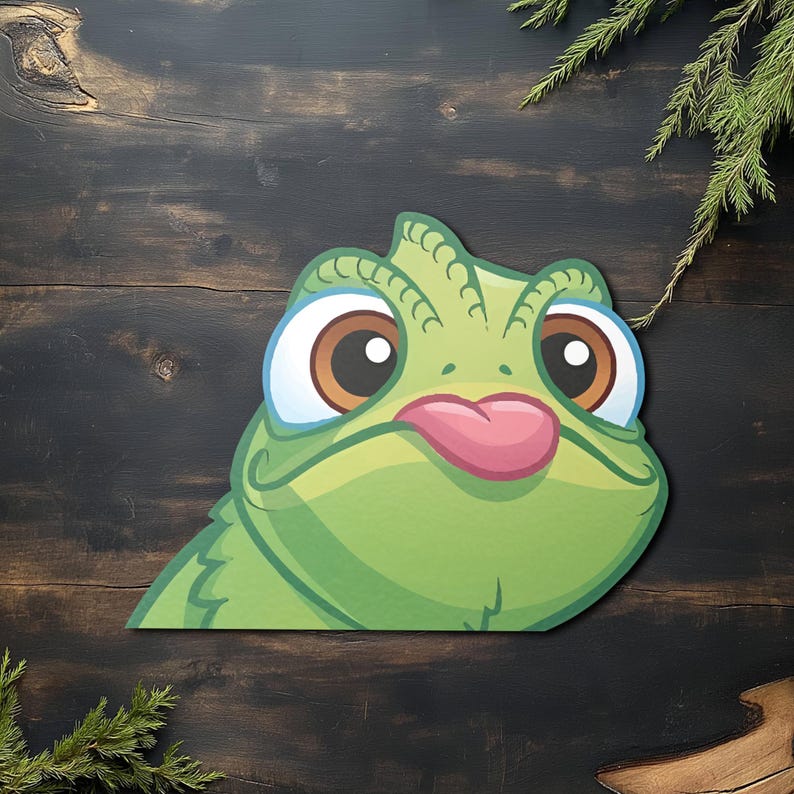 Pascal Pixar and Frozen Bruni Sticker Peeker Sticker,funny Tangled ...