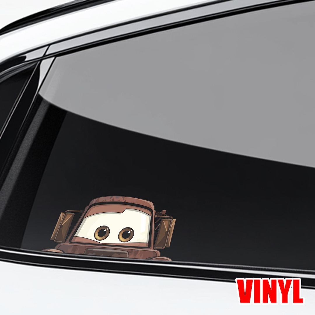 Mcqueen and Mater Peeker Peeking Car Window Decals - Bumper Waterproof ...