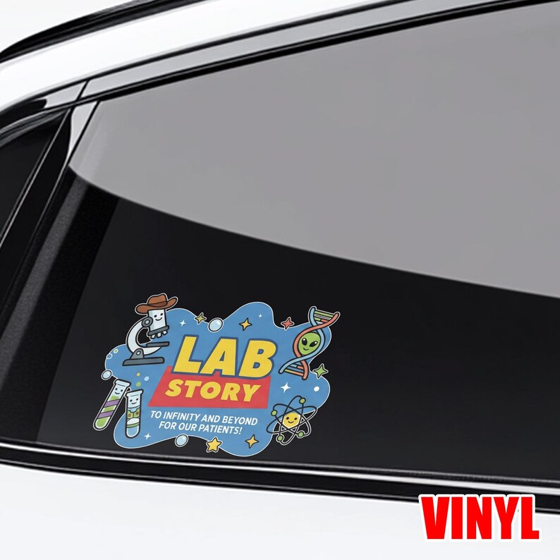 Lab Story Sticker, Lab Week 2026 Funny Vinyl, Toy Story Science Decal ...