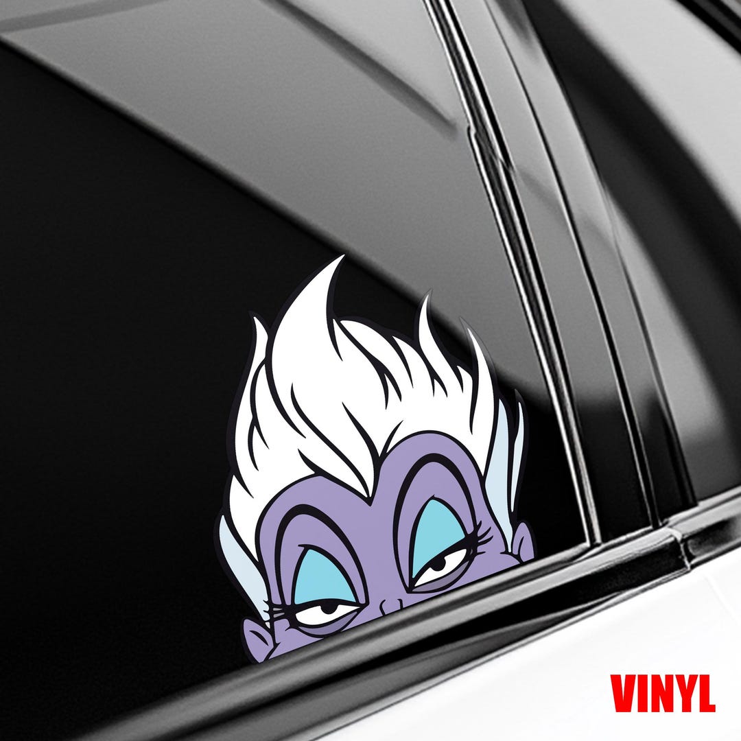 Ursula Villains Peeker Peeking Car Window Decals - Bumper Waterproof ...