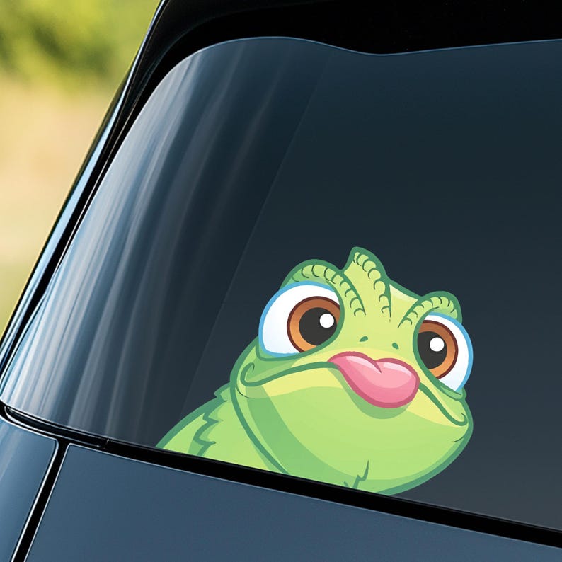 Pascal Pixar and Frozen Bruni Sticker Peeker Sticker,funny Tangled ...