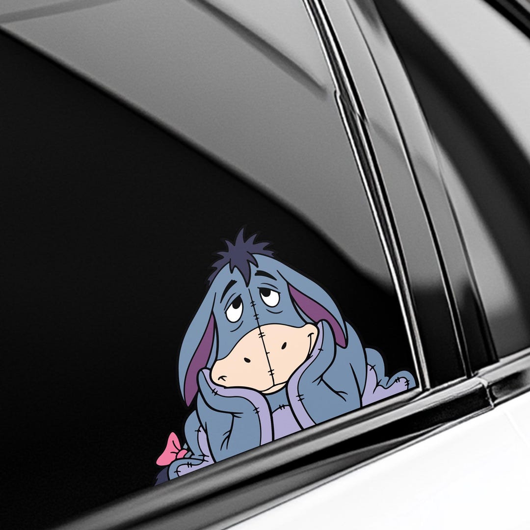 Pooh Peeker Transparent Car Decal, Tigger Piglet Eeyore Peeker Peeking ...
