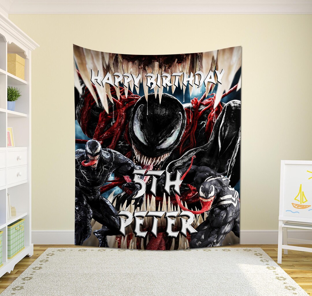 Venom Birthday Backdrop, Venom Banner, Venom Party, Venom Party ...