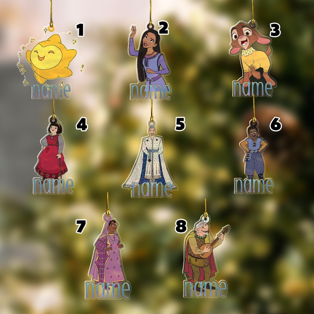 Disney Wish Characters Cutout Ornament, Wish Christmas Ornament ...