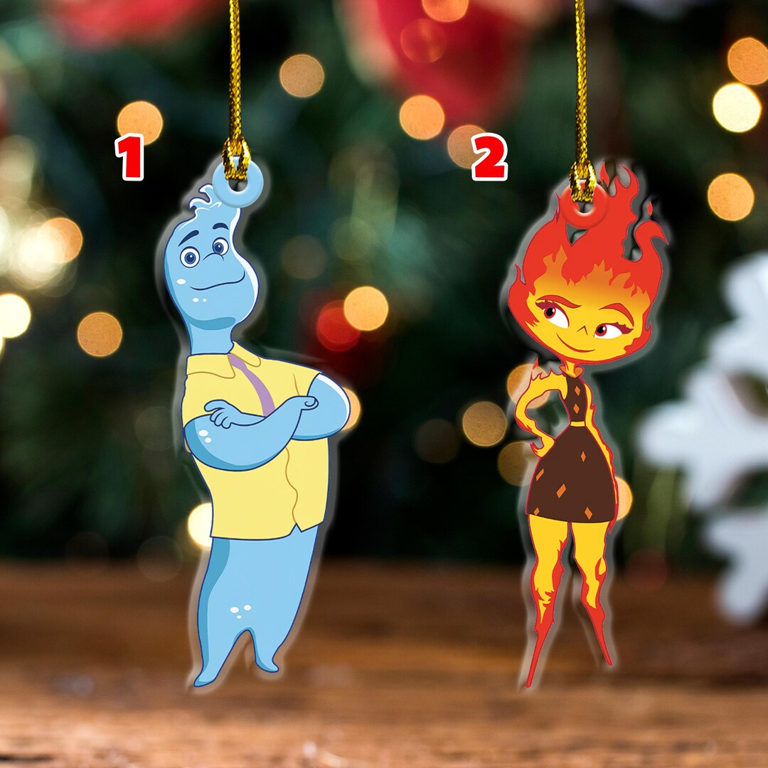 Disney Elemental Heart Pixar 2025 Ornament, Disney Elemental Christmas ...