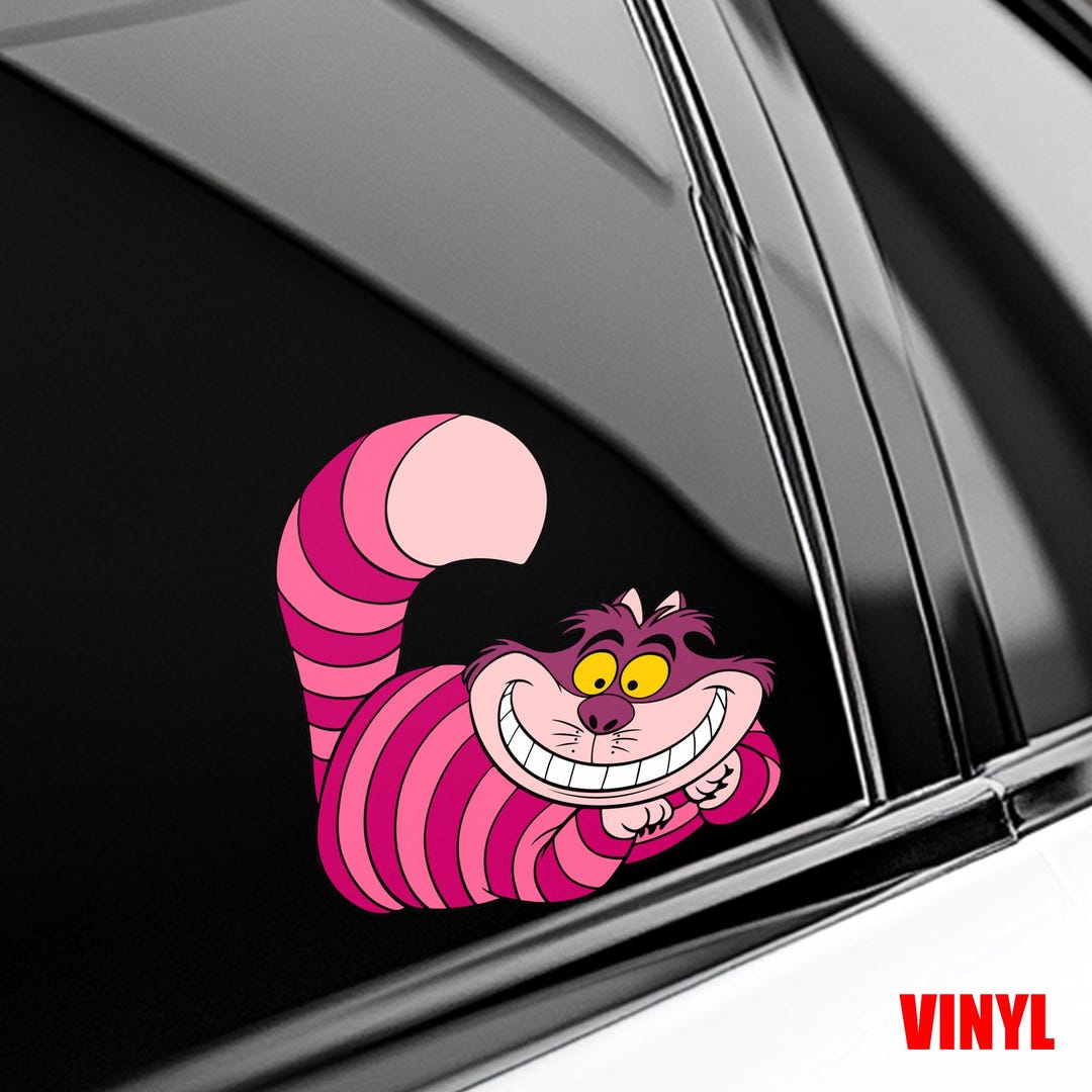 Cheshire Cat Peeker Peeking Car Window Decals - Bumper Waterproof ...