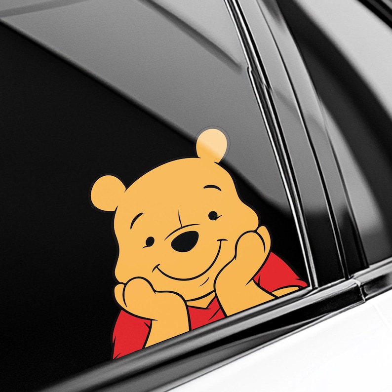 Pooh Peeker Transparent Car Decal, Tigger Piglet Eeyore Peeker Peeking ...