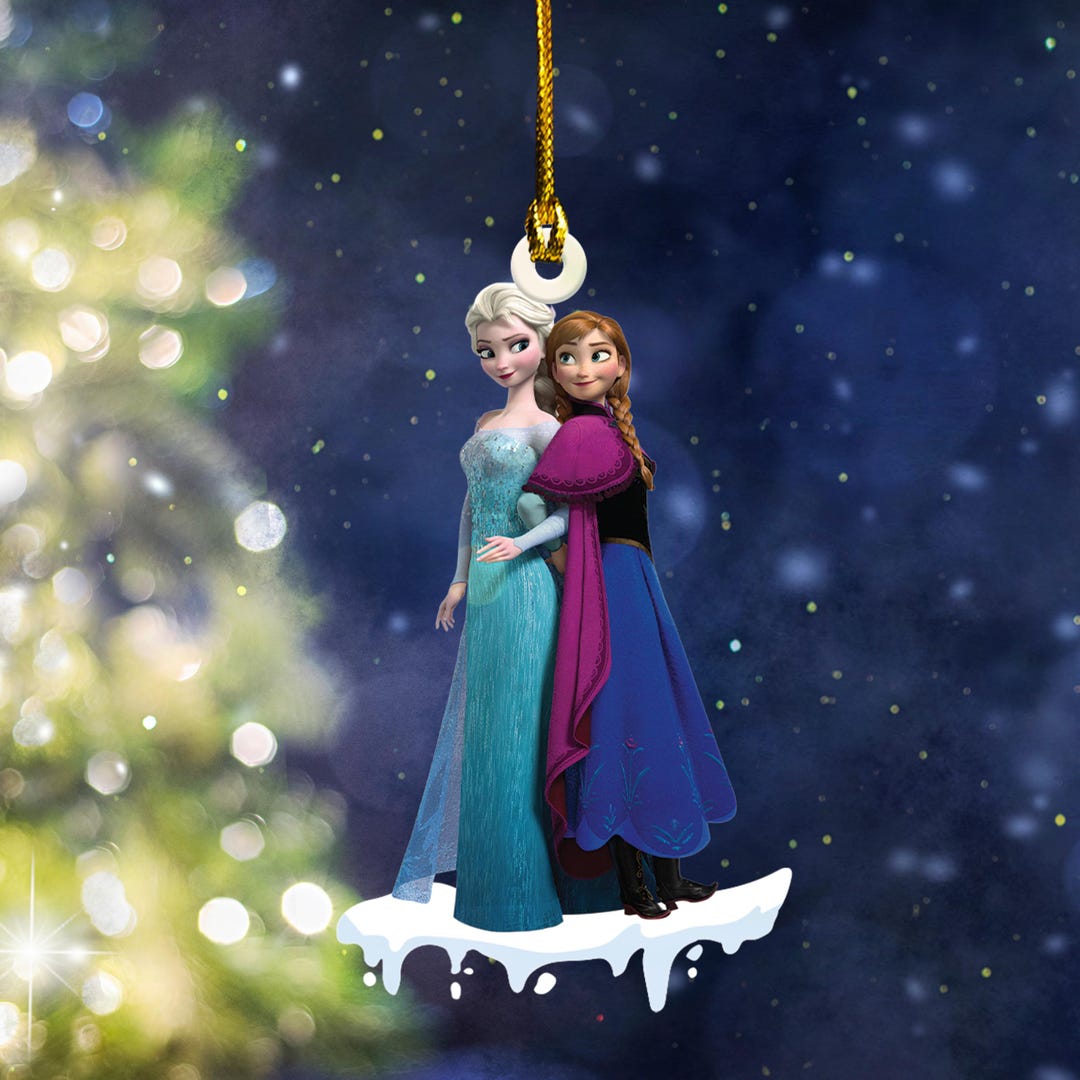 Personalized Elsa Anna Frozen Christmas Ornament, Disney Ornament-kid ...