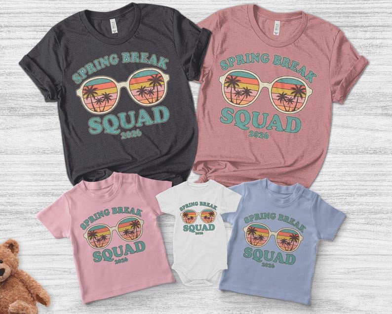 Spring Break Shirts 2026, Group Vacation Shirts, Friends Trip Tee ...