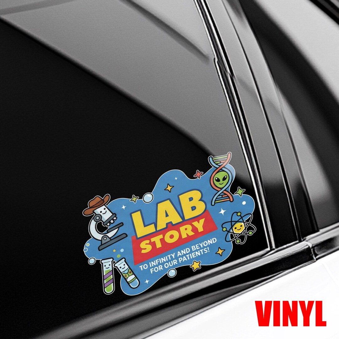 Lab Story Sticker, Lab Week 2026 Funny Vinyl, Toy Story Science Decal ...