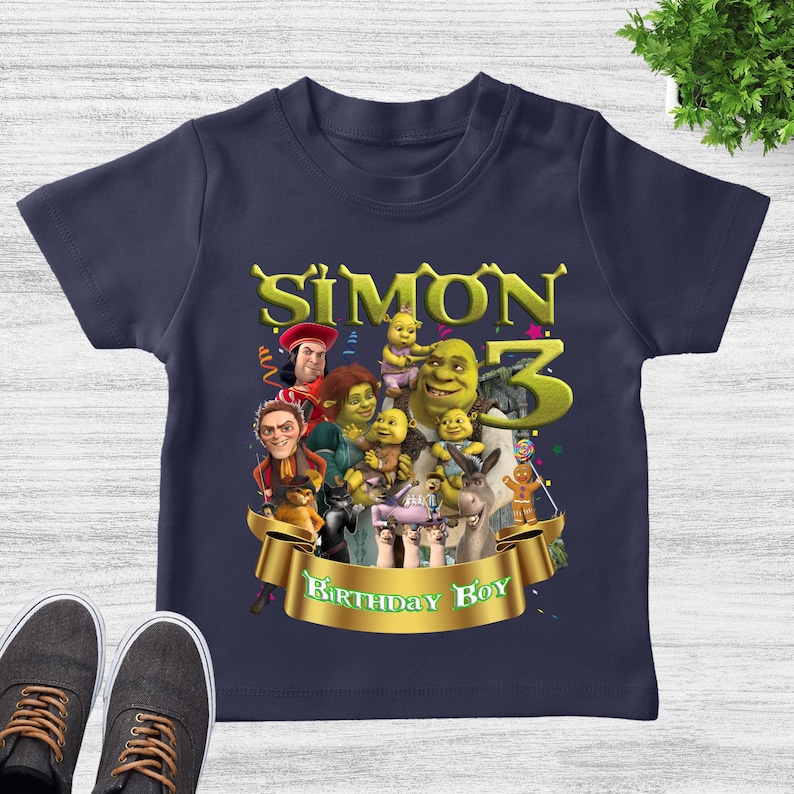 Shrek Birthday Family Matching Shirt, Green Ogre Cartoon Custom ...
