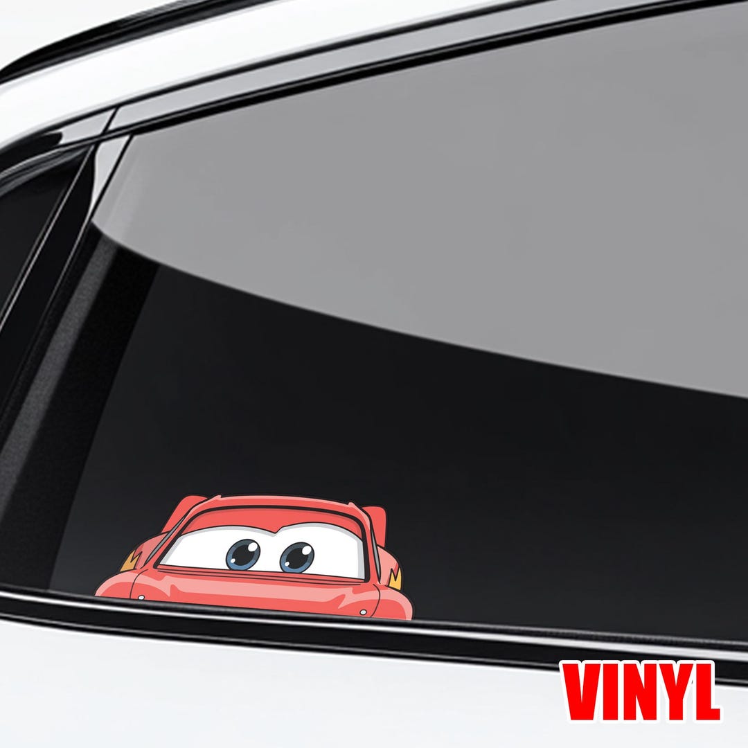 Mcqueen and Mater Peeker Peeking Car Window Decals - Bumper Waterproof ...