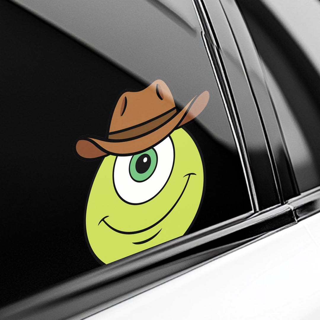 Magic Mike Wazowski Peeker Peeking Car Window Decals - Funny Bumper ...