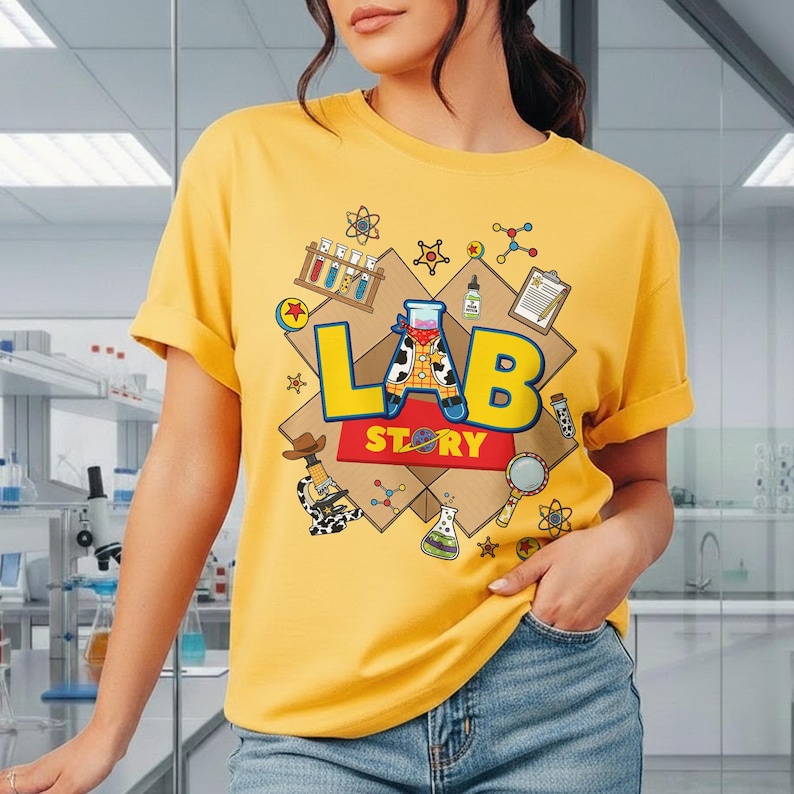 Chemise Toy Story Lab Week 2026, Lab Story, science de laboratoire ...
