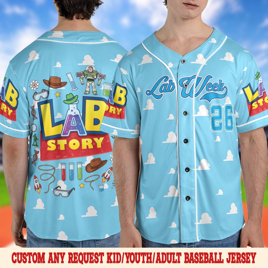 Lab Week 2026 Toy Story Jersey, Funny Lab Tech Baseball Jersey, Medical ...