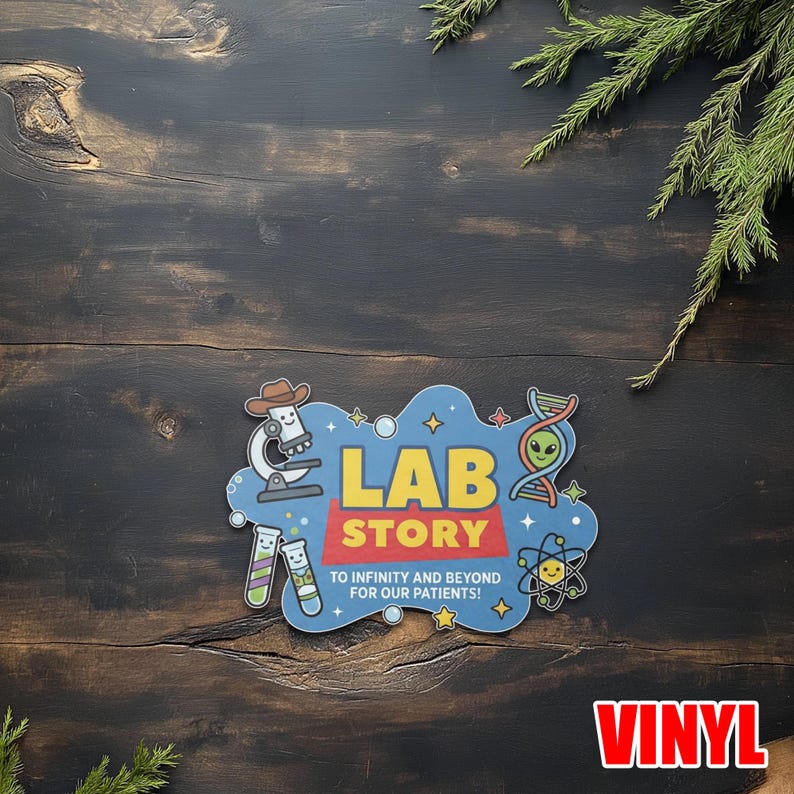 Lab Story Sticker, Lab Week 2026 Funny Vinyl, Toy Story Science Decal ...