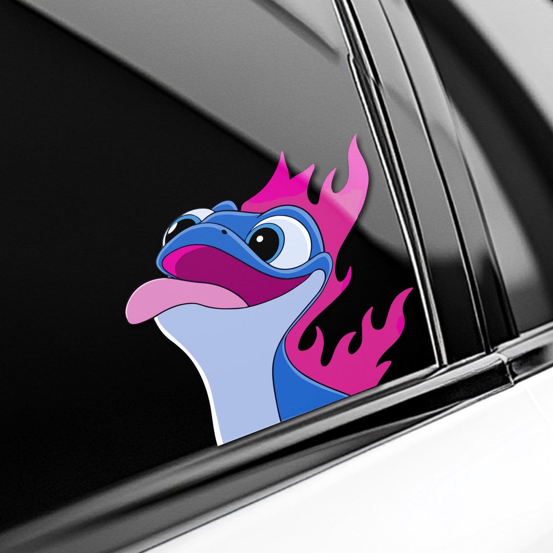 Elsa Anna Hans Kristoff Olaf Bruni Peekaboo Peeker Peeking Car Window ...