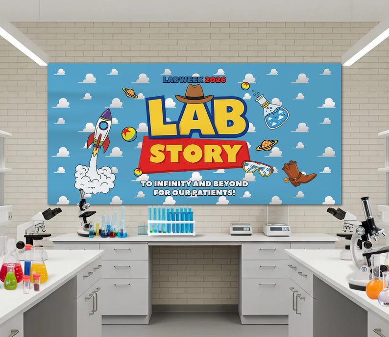 Lab Week 2026 Banner, Lab Week Decoration, Science Lab Party Banner ...