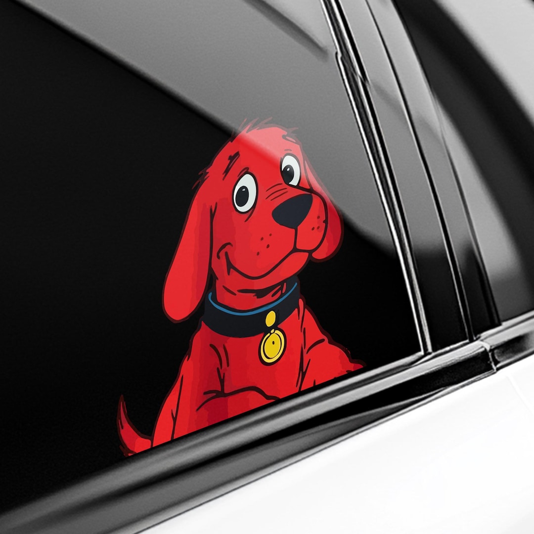 Clifford the Big Red Dog Peeker Peeking Car Window Decals - Bumper ...