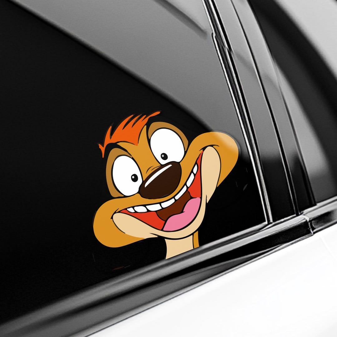 Timon and Pumba Peekaboo Peeker Peeking Car Window Decals - Bumper ...