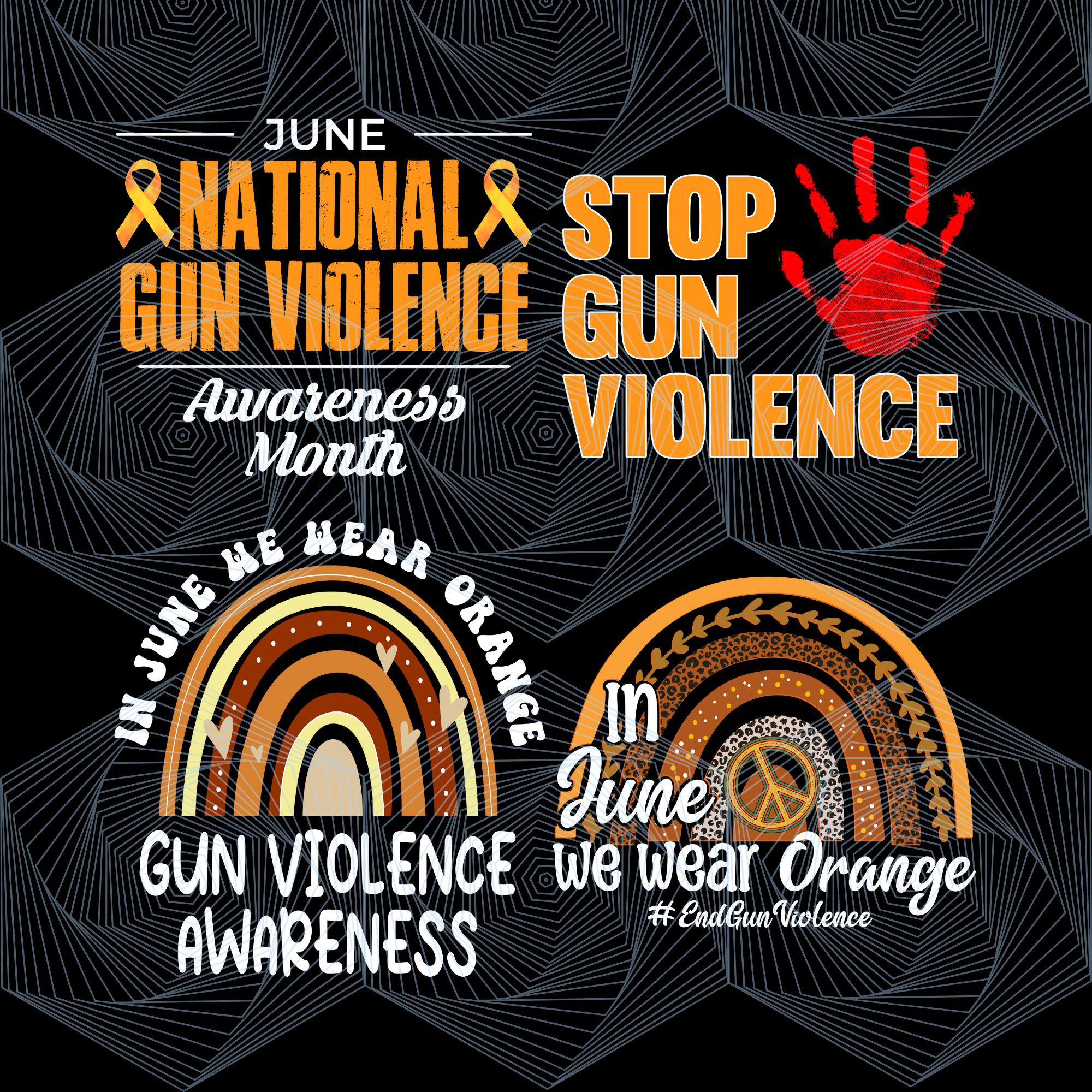End Gun Violence PNG Bundle, No More Silence, No Gun Awareness Day Wear ...