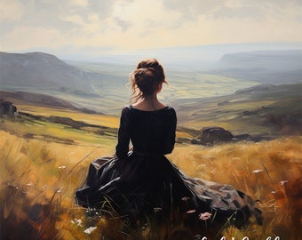 Emily Brontë Writing Artwork Print - Etsy