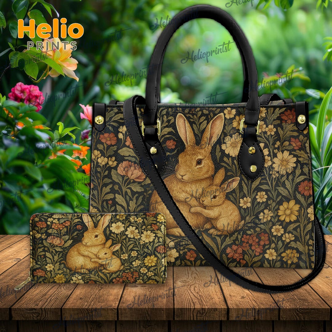Bunny Leather Handbags, Cottagecore Bunny Purse, Boho Cottagecore ...
