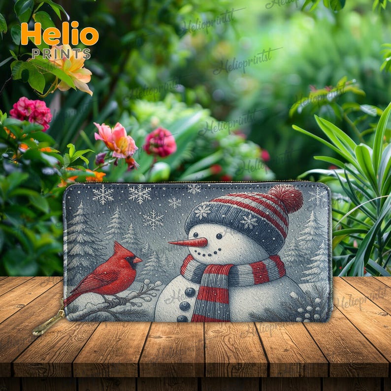 Snowman Leather Handbag, Snowman Purses, Christmas Leather Handbag ...