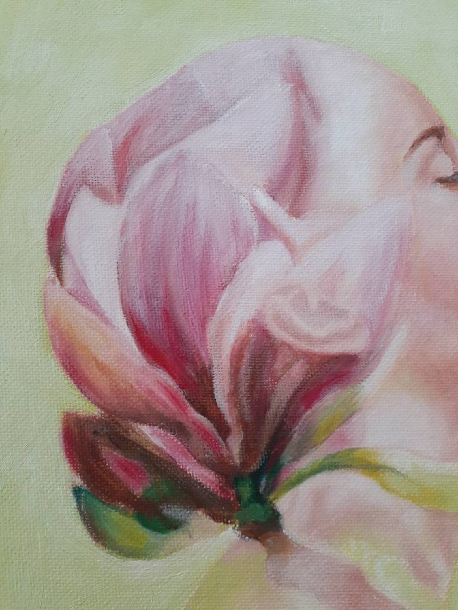 Magnolia Female Portrait Oil Painting - Etsy